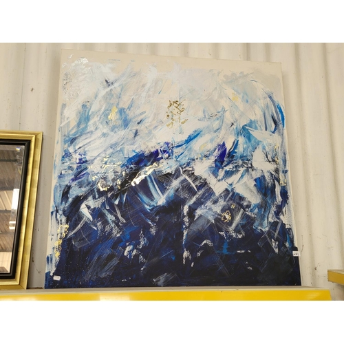 Large Canvas Abstract Painting - approx 1m square.