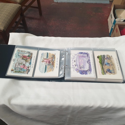 Postcard Album Containing c.112 Besley Comic Postcards c.1960’s & Later.