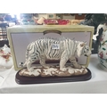 Boxed Leonardo Collection Tiger on Plinth.