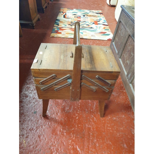 Concertina Sewing Box and Quantity of Sewing Accessories.
