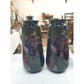 Pair of Royal Stanley "Jacobean" Art Deco Vases - approx 8.5" tall.