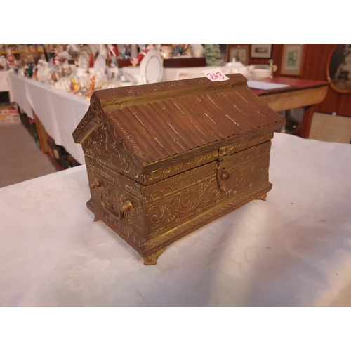 Indian Brass Clad Lidded Casket.