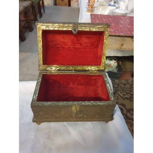 Indian Brass Clad Lidded Casket.