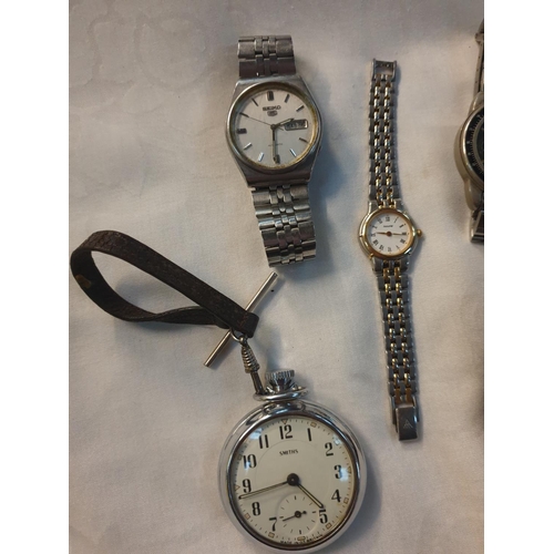Selection of Watches to Include Avia, Smiths Pocket Watch, Accurist ...