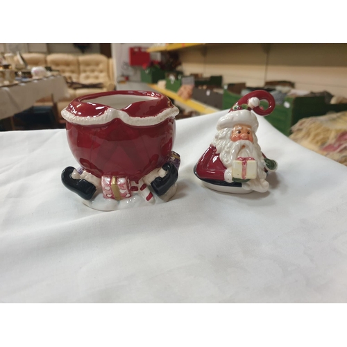 Royal Albert Lidded Ceramic Santa Pot - approx 5" tall.