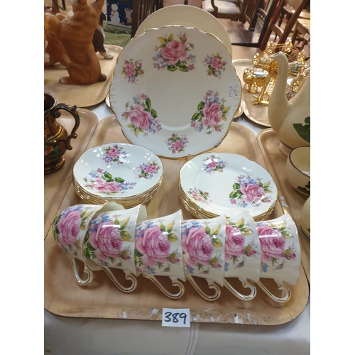 19 Piece 'Clare' Floral Tea Set.