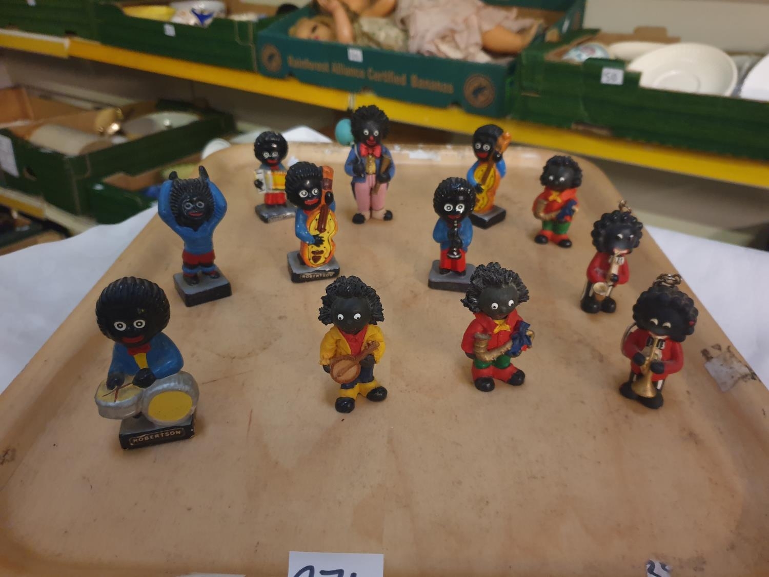 Tray of Assorted Hand Painted Collectible Golly's.