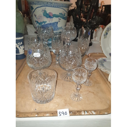 Tray of Cut Glass & Crystal Including Royal Doulton, Welsh Royal ...