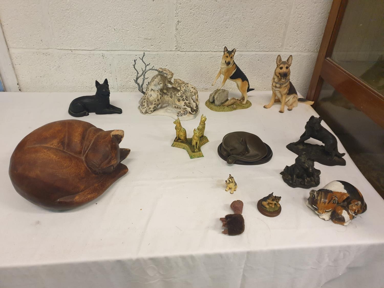 Box of Assorted Cat & Dog Figures.