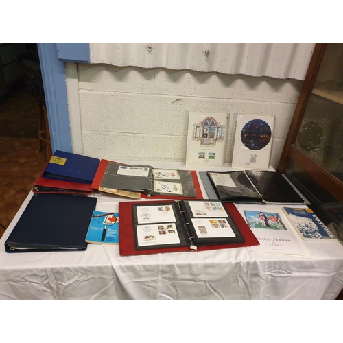 Selection of Empty Stamp Albums & Various Stamps.