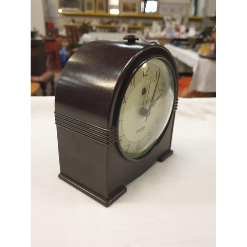 Small Retro Bakelite Ingersoll Electric Alarm Clocks - needs plug.