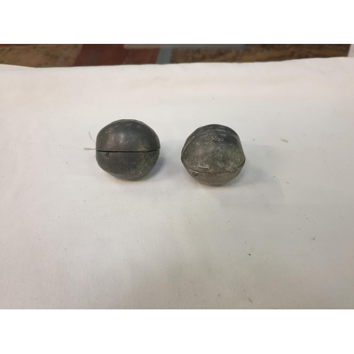 Two Victorian Pewter Ice Cream Moulds Circa 1880's.