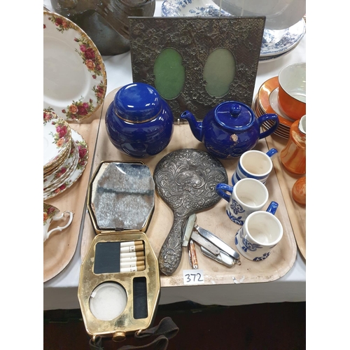 Tray to Include Art Deco Photo Frame, Hand Mirror, Ladies Cigarette Bag ...