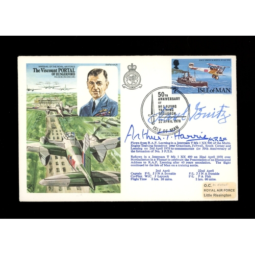 1978 RAF cover signed by Admiral Donitz & Arthur Harris. Address label ...