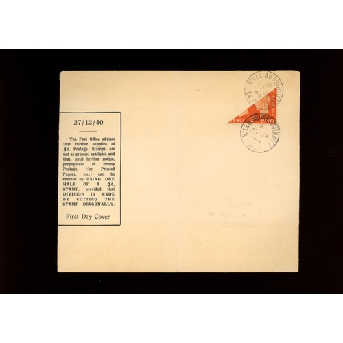 1940 (Dec 27th) Centenary Bisect on Display FDC with Ville au Roi ...