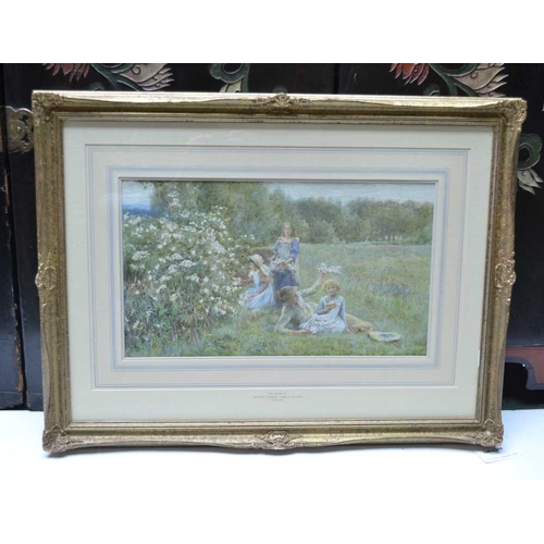 ALFRED EDWARD EMSLIE, (1848-1918) The Garland, watercolour, signed ...