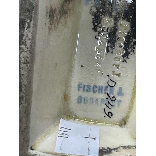 Fischer Pottery of Budapest a pair of cloisonné design moon flasks ...