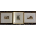 Alfred Baker, three small late 19th century watercolour paintings ...