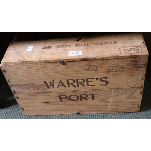A vintage Warre's 1963 wooden port crate