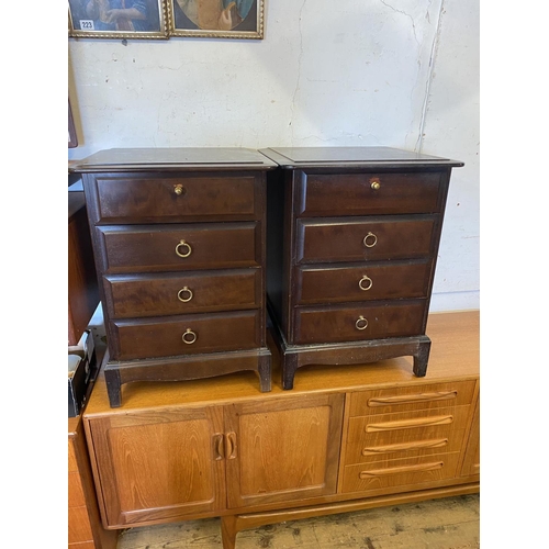 Pair of Stag Minstrel 4 drawer chests