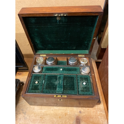 19th century walnut fitted box