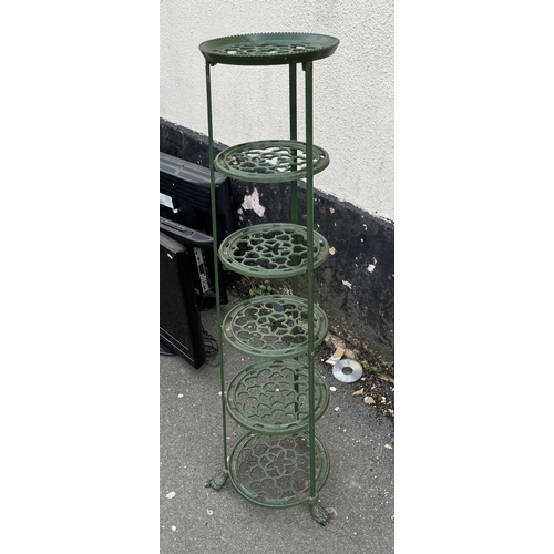 6 tier metal pan stand