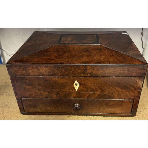 Victorian mahogany work box