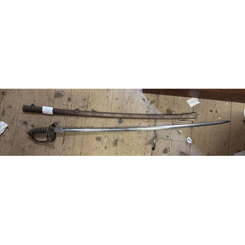 Naval sword & scabbard