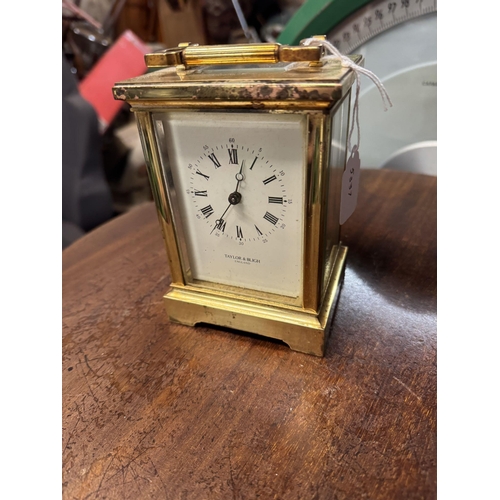 Large brass carriage clock