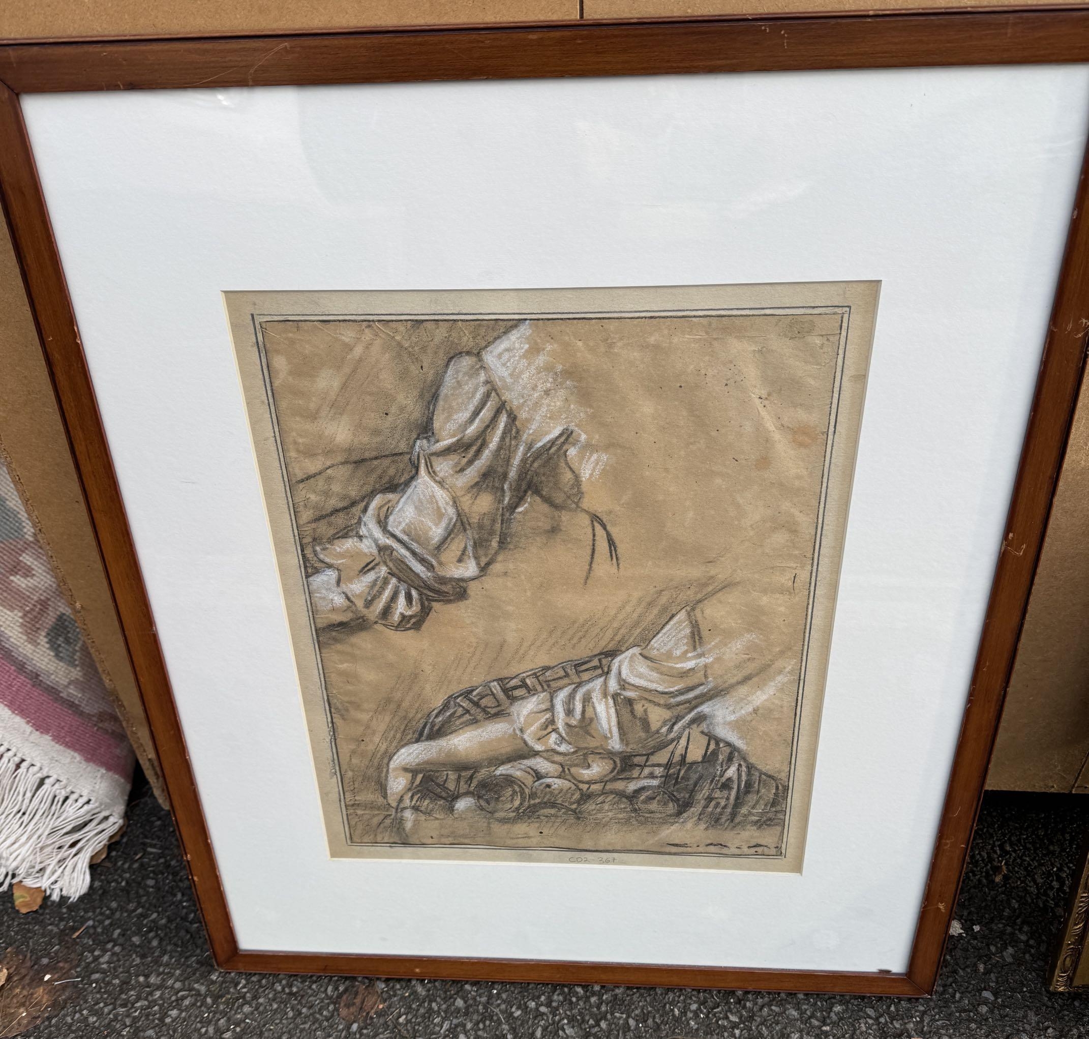 Cecil Alden pastel drawing