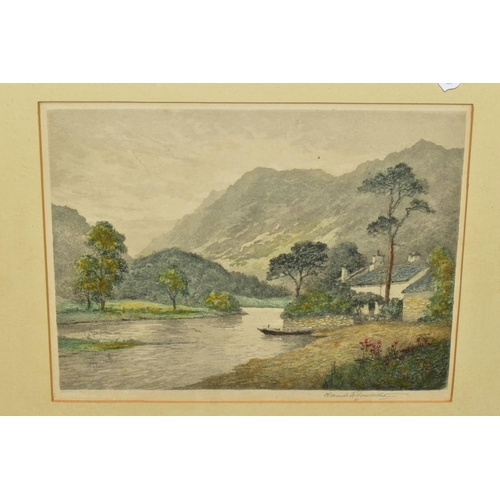 A MID CENTURY FRAMED PRINT AFTER J H LYNCH WITH FOUR OTHER FRAMED ...