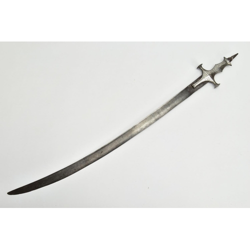 A TALWAR STYLE curved blade sword, blade length approximately 75 cm ...