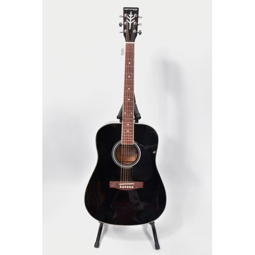 A STRETTON PAYNE SPD1BK DREADNOUGHT SHAPED ACOUSTIC GUITAR with gloss ...