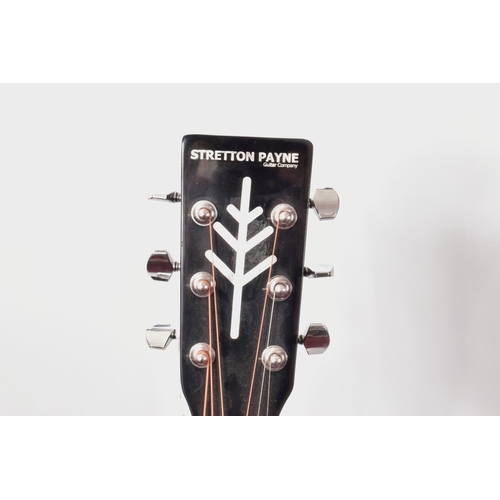 A STRETTON PAYNE SPD1BK DREADNOUGHT SHAPED ACOUSTIC GUITAR with gloss ...