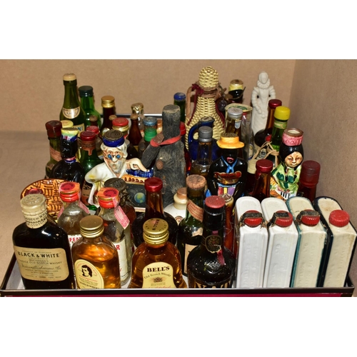 ALCOHOLIC MINIATURES, forty-five miniature bottles of assorted alcohol ...