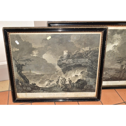 TWO EIGHTEENTH CENTURY ENGRAVING PRINTS BY WILLIAM WOOLLETT, comprising ...