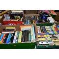 BOOKS, DVD'S & VHS, four boxes containing a collection of approximately ...