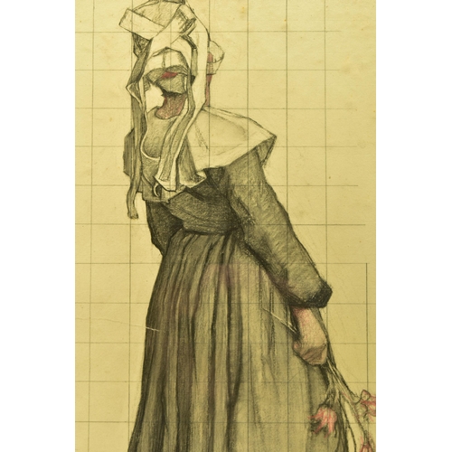 JOSEPH MILNER KITE (1862-1946) 'A BRETON WOMAN WITH FLOWERS', a full ...