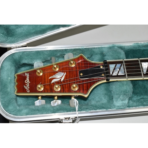 AN ARIA PRO II ELECTRIC GUITAR, (Les Paul type guitar), book matched ...