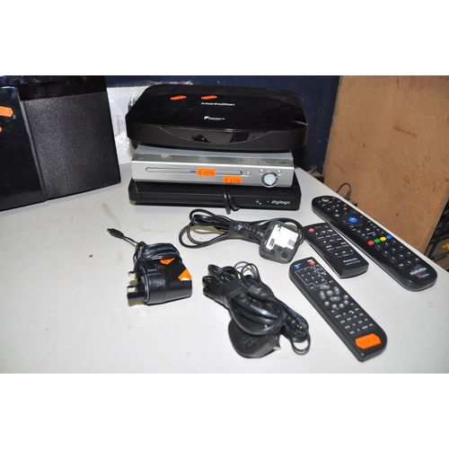 A PANASONIC SC-HC297 COMPACT STEREO SYSTEM with remote, along with a ...