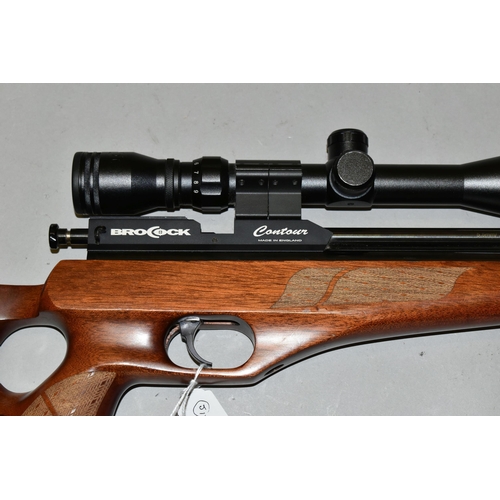 A .22'' CO2 BROCOCK MODEL CONTOUR AIR RIFLE, serial number 8102, It is ...