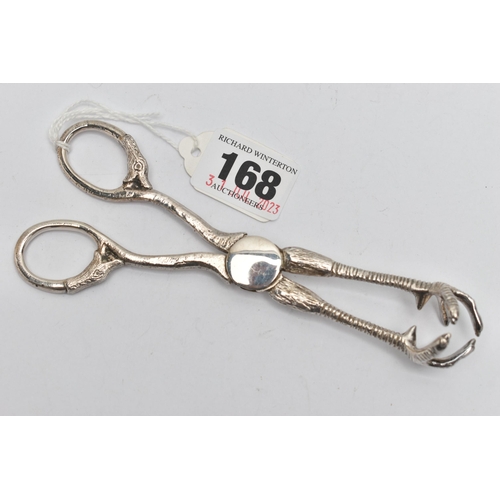 A PAIR OF LATE VICTORIAN SILVER ICE TONGS, talon claws with bird head ...