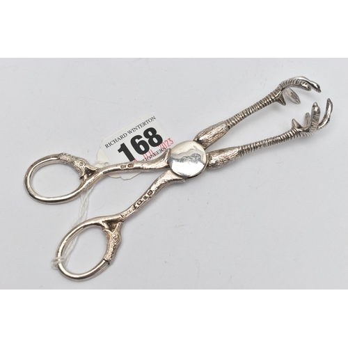 A PAIR OF LATE VICTORIAN SILVER ICE TONGS, talon claws with bird head ...