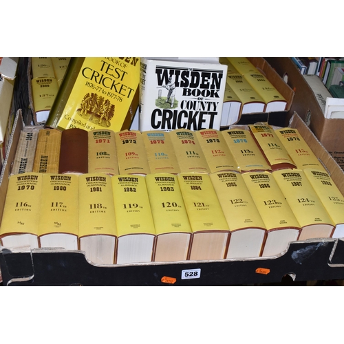 TWO BOXES OF WISDEN CRICKETERS' ALMANACK, comprising forty two volumes ...