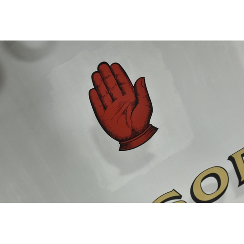 AN OAK FRAMED PUB ADVERTISING MIRROR, 'Ind Coope Allsopp', with the Red ...