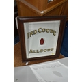 AN OAK FRAMED PUB ADVERTISING MIRROR, 'Ind Coope Allsopp', with the Red ...