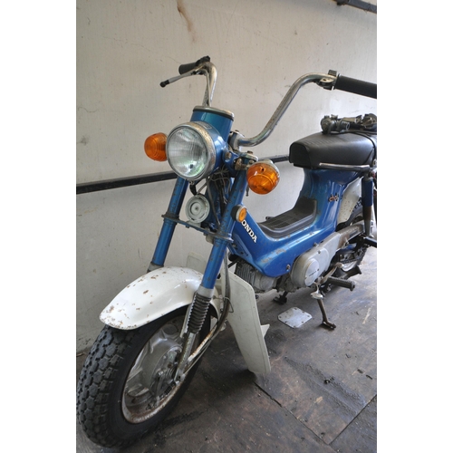 A 1975 HONDA CHALY - LBF 597P - This moped was first registered in ...