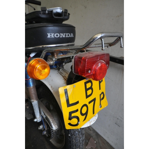 A 1975 HONDA CHALY - LBF 597P - This moped was first registered in ...