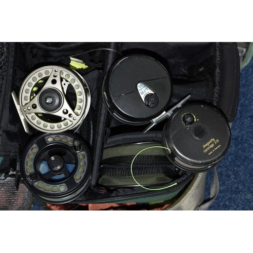 VINTAGE FLY FISHING EQUIPMENT ETC, to include five reels comprising a ...