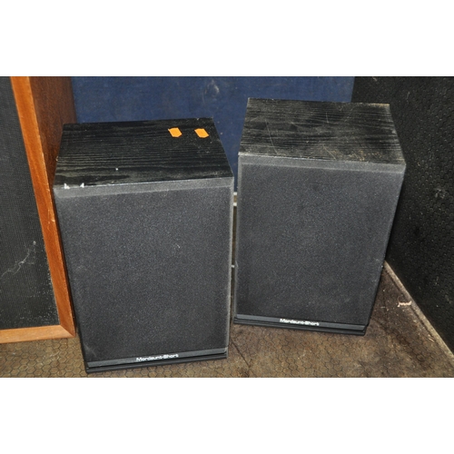 A PAIR OF VINTAGE IMF ALS40T HI FI SPEAKERS in teak cases along with a ...